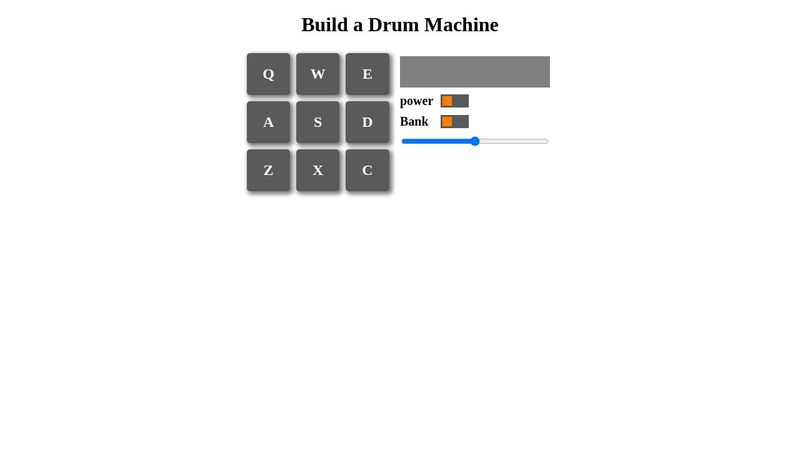 FreeCodeCamp - Build a Drum Machine