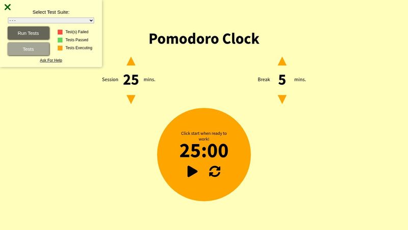 freeCodeCamp: Pomodoro Clock