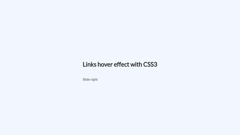 Links Hover Effects
