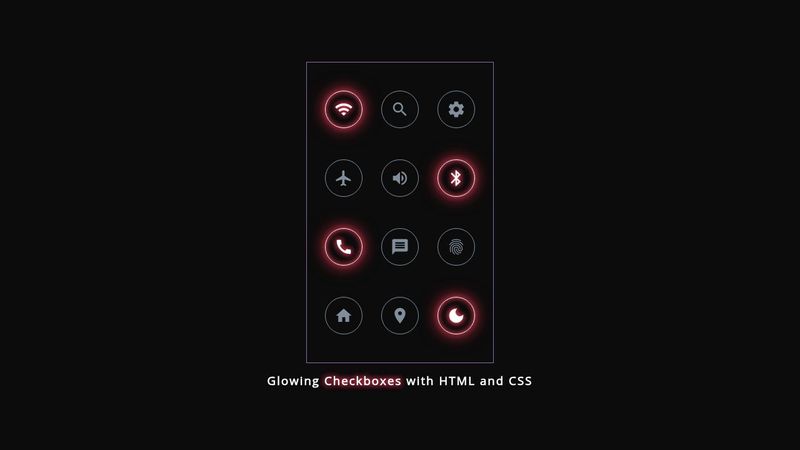 glowing checkbox with html and css