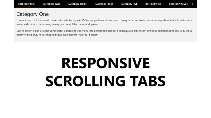 jQuery Horizontal Scrolling Tabs v1