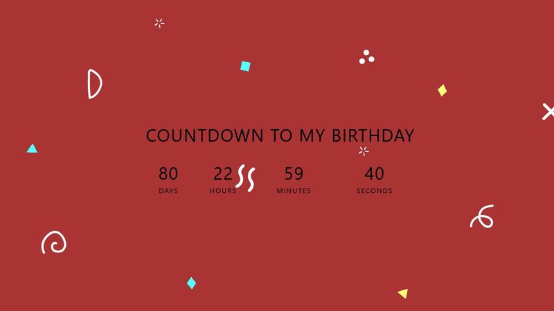 My Birthday Countdown Timer