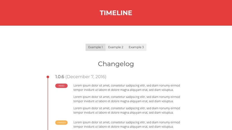 Timeline/Changelog