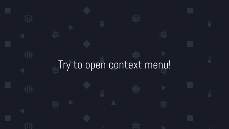 Custom webpage context menu JS