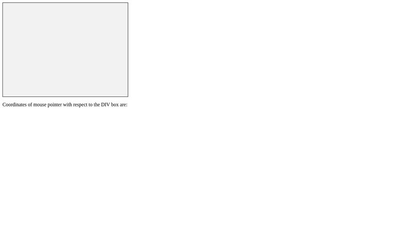 Mouse position relative to an element