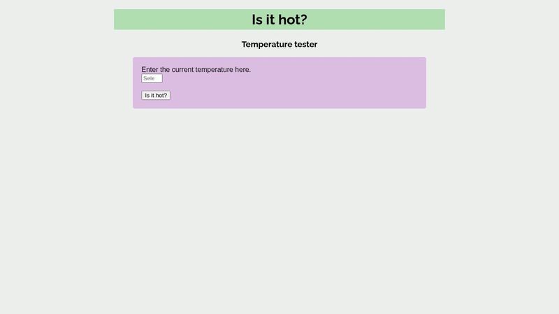 Test javascript temperature converter