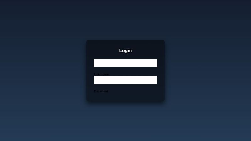 Login Form with floating placeholder and light button