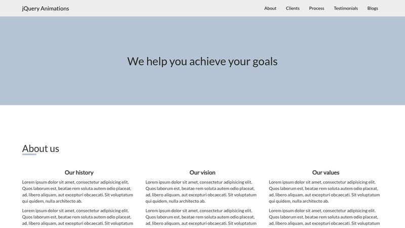 jQuery Scroll-based Animations