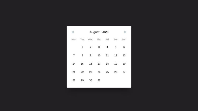 Calendar Css Only