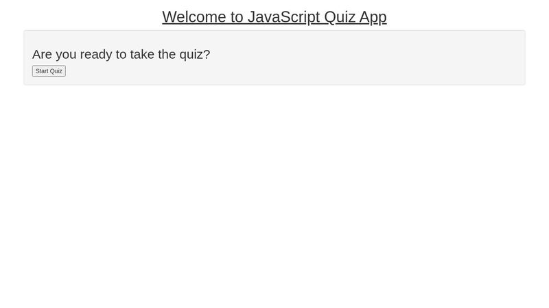 JavaScript Quiz App
