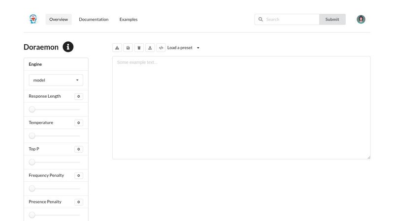 OpenAI GPT3 Playground using Semantic UI