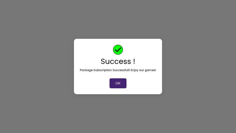 success popup