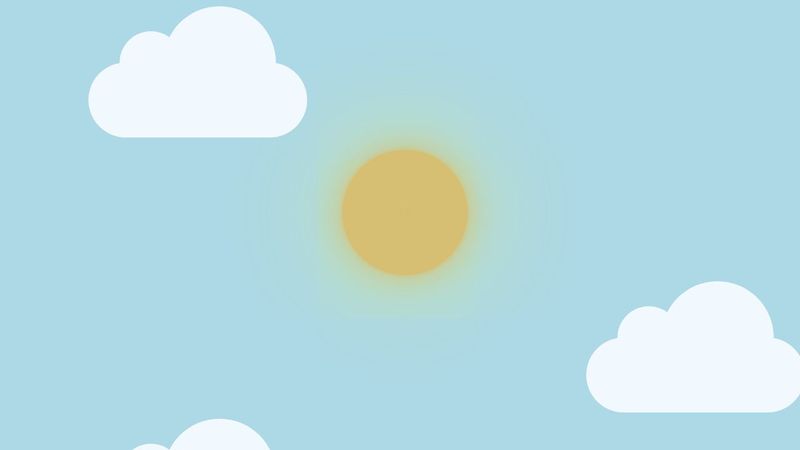 Sun and clouds animated with GSAP