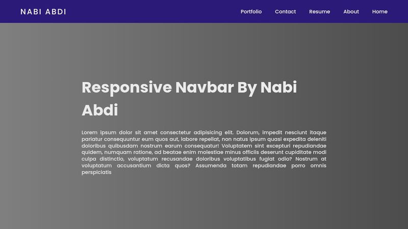 Responsive Navbar