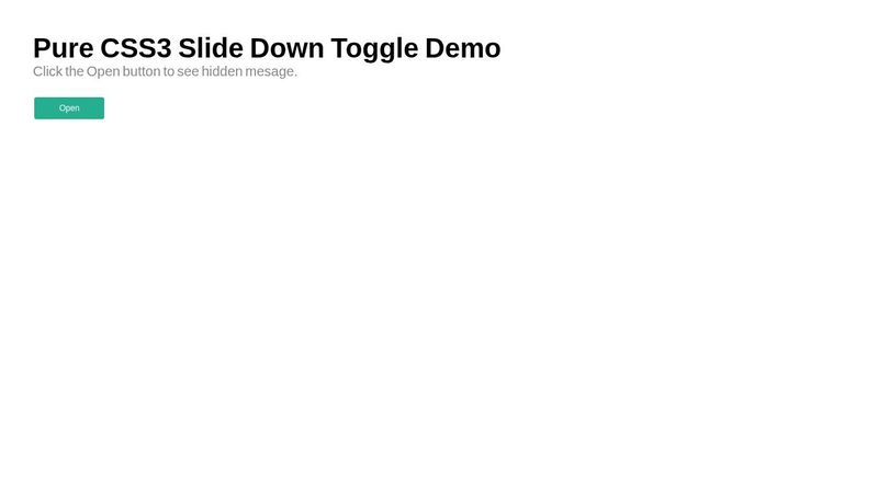 Pure CSS (scss) Slide In Menu