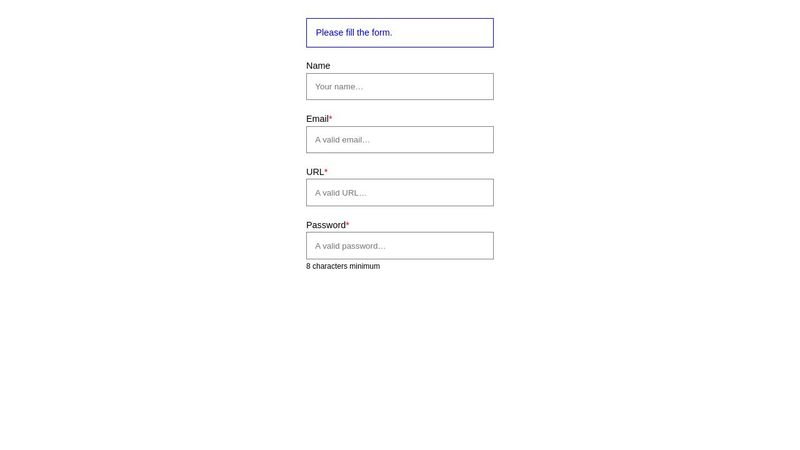 Pure HTML/CSS form validation
