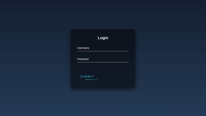 Login Form with floating placeholder and light button