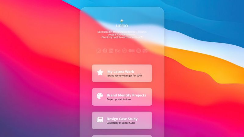 Landing page (link-in-bio website) like Liinks.co