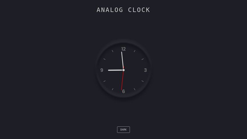 Analog Clock: Dark/Light theme