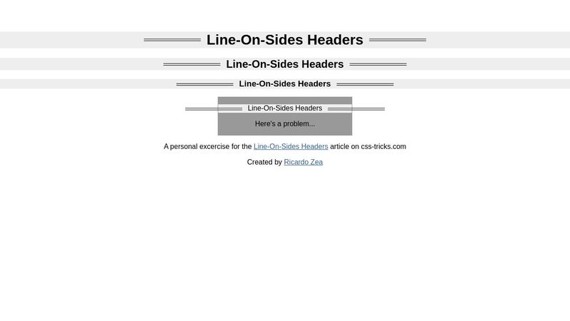Line-On-Sides Headers