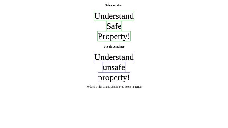 Safe/Unsafe property - CSS