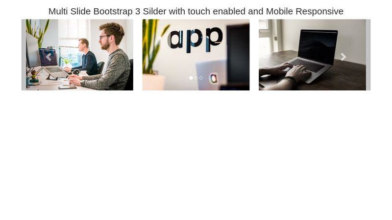 Multiple slide Bootstrap 3 carousel slider with touch enabled and ...