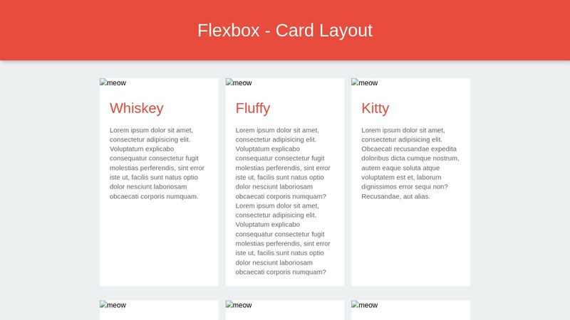 Flexbox - Responsive Card Layout