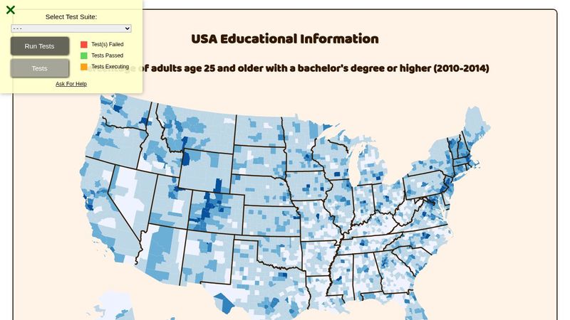 FCC: Visualize Data With A Choropleth Map