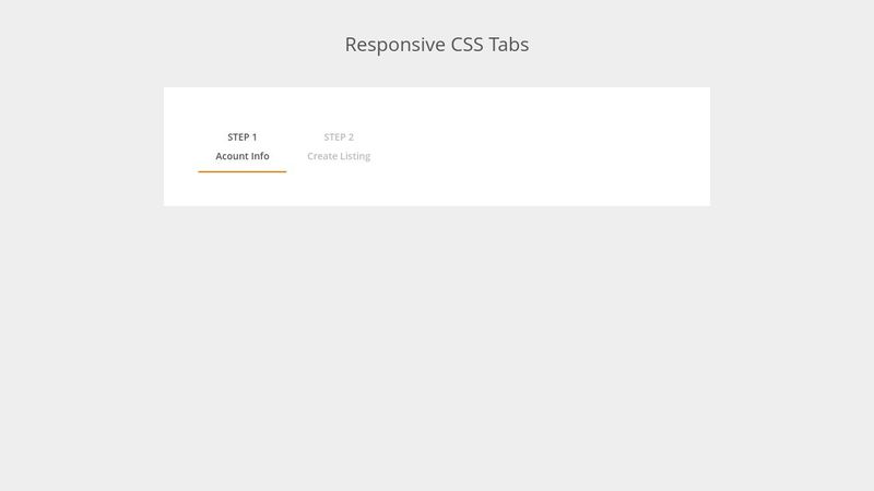 Responsive CSS Tabs