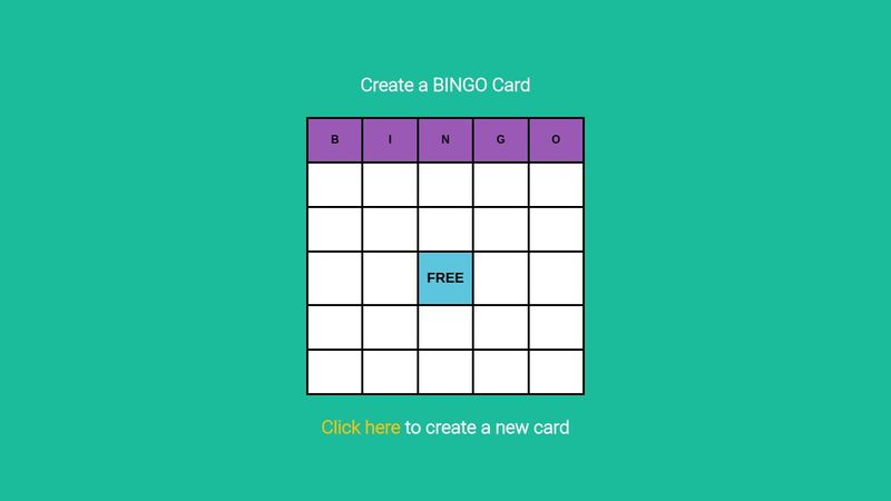 BINGO with JavaScript