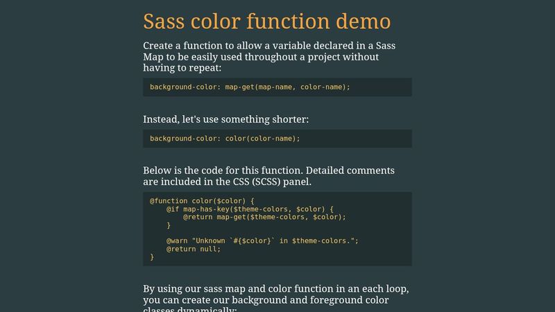 Function to use Sass Map variables without map-get