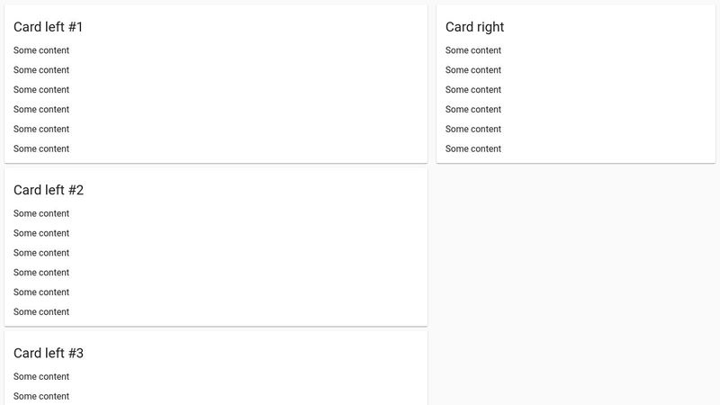 Angular Material cards