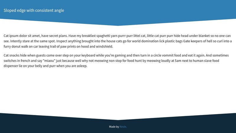 Sloped edges with CSS