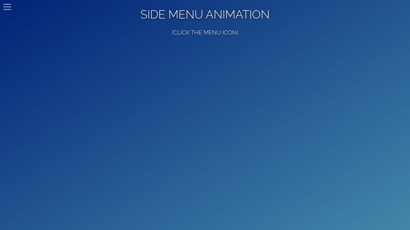 Side Menu Animation