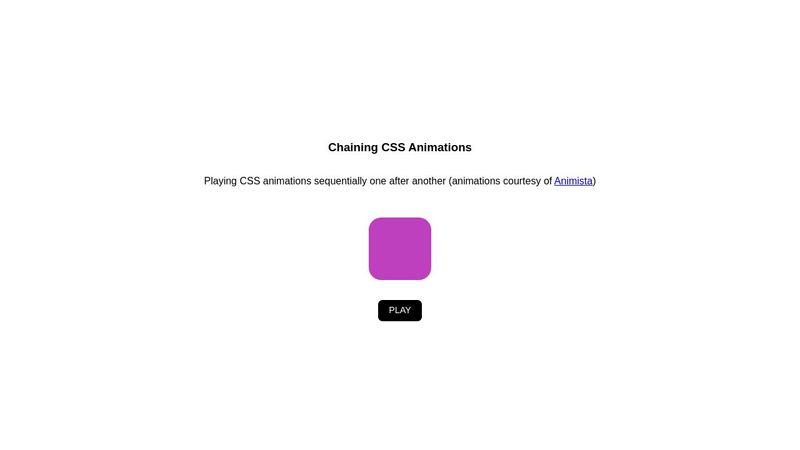 Chaining CSS Animations
