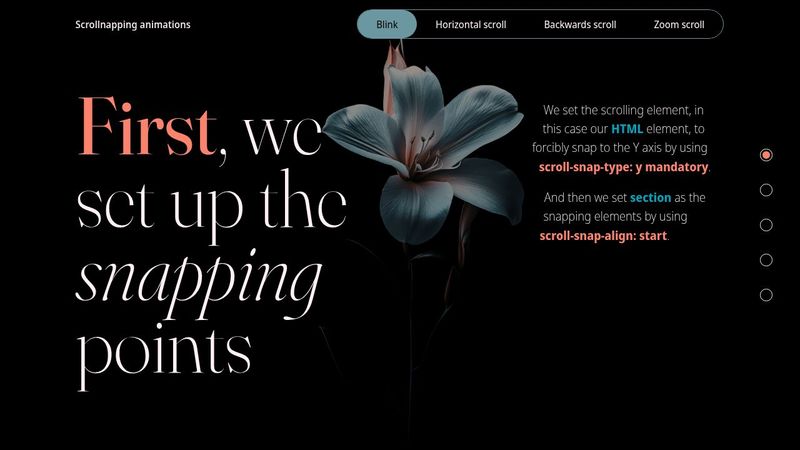 CSS scroll-driven scroll-snapping animations