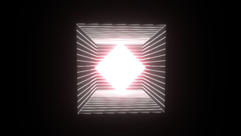 Wireframe Cube + Glass Cube with Bloom Effect - Three.js