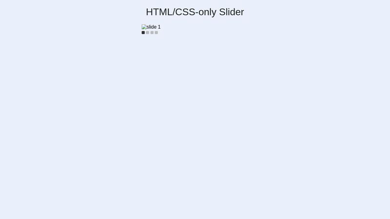 html/css-only slider