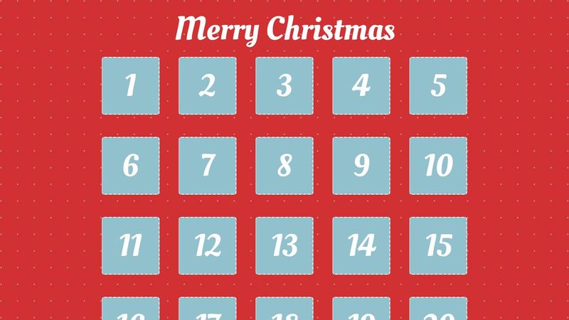 Simple Advent calendar with message