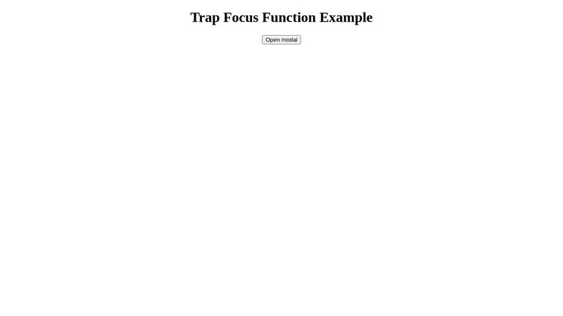 Trap Focus in Modal