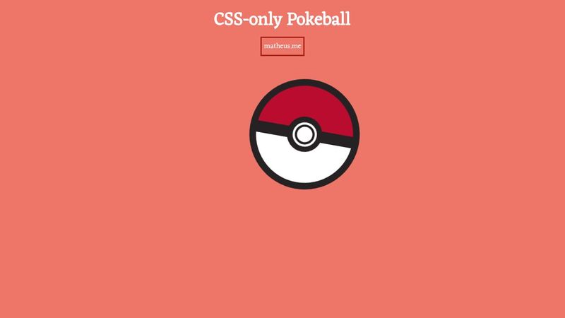 CSS-only Pokeball