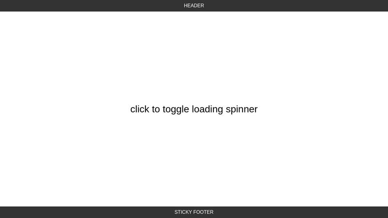 Loading spinner overlay