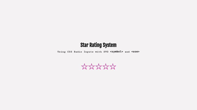 CSS Star Rating System with SVG and