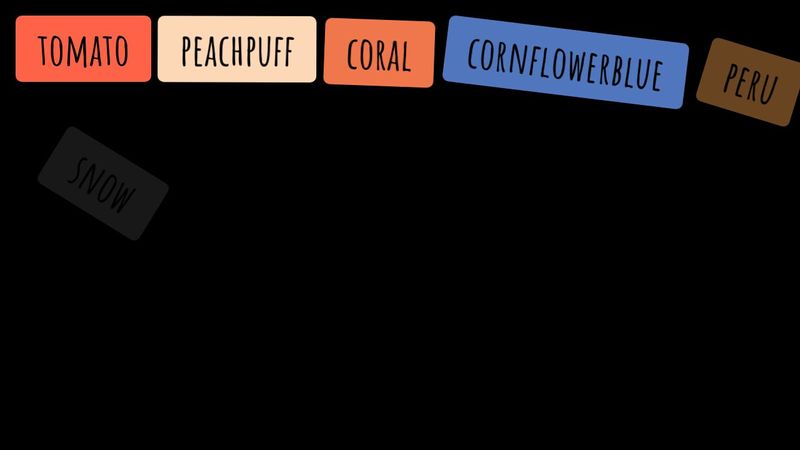 Valid CSS color names