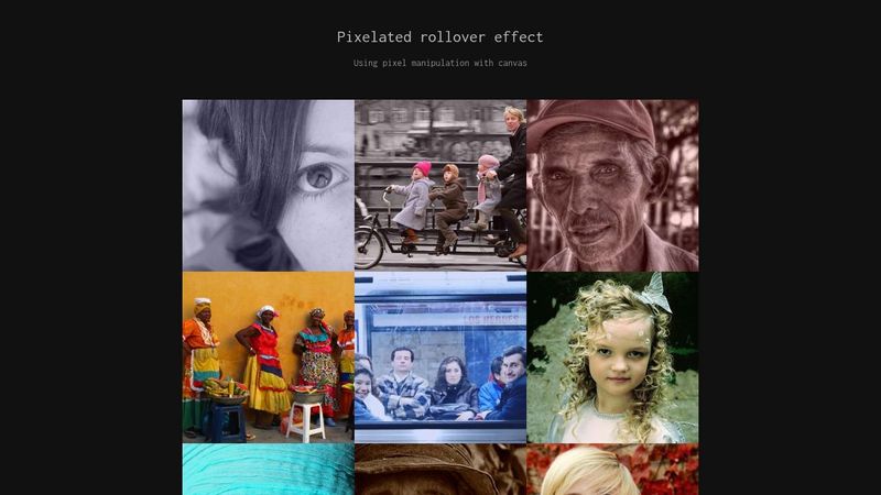 Pixelated rollover effect (Concept)