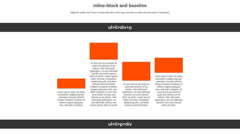 Float, Inline-Block, Order and Base-Line?
