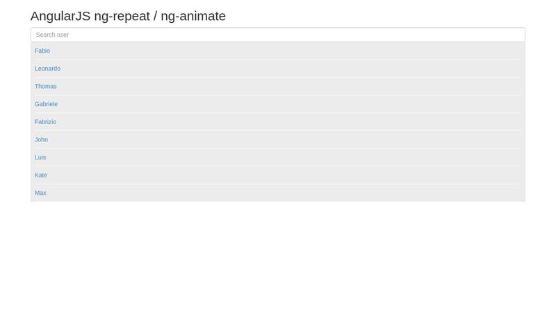 AngularJS ng-repeat/ ng-animate simple