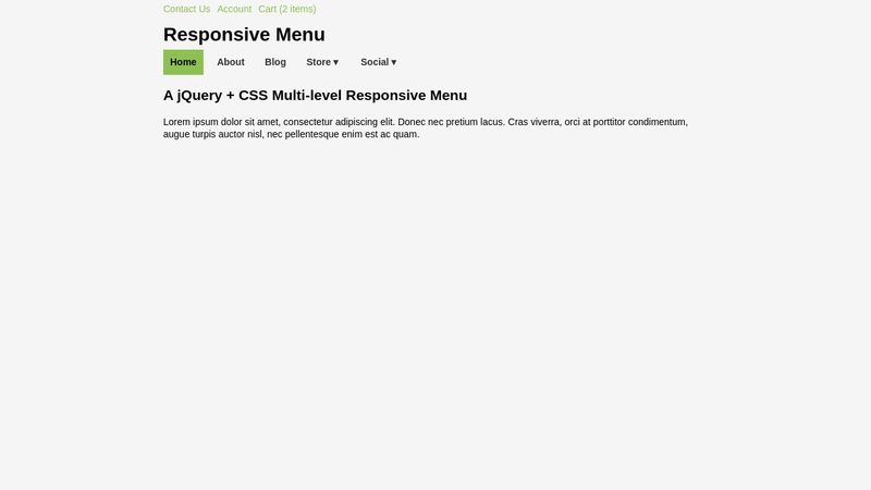 Responsive Menu