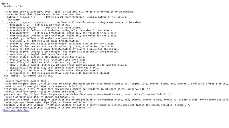 HTML5 Course - CSS - transform properties (for iframe)