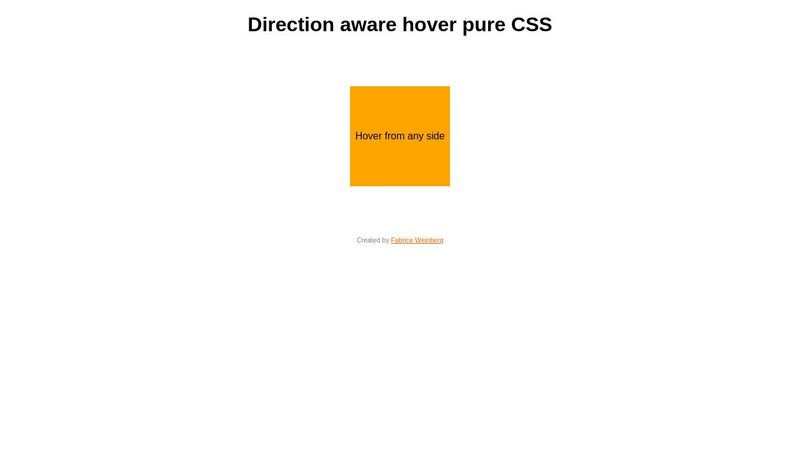 Direction aware hover pure CSS